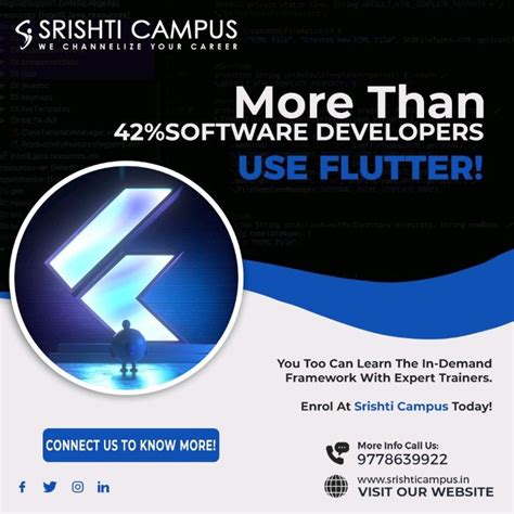Srishti Campus On Linkedin Build A Versatile Career With Flutter Join Us 50 Experienced