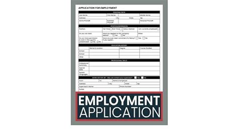 Employment Application Forms Book Application For Employment