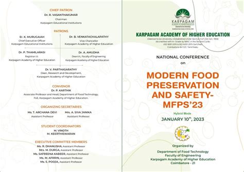 Dr Karthik Pothiyappan On Linkedin Nationalconference Foodtechnology Foodconference