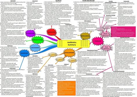 Pharmacology Nursing Mind Map Antibiotics Study Guide