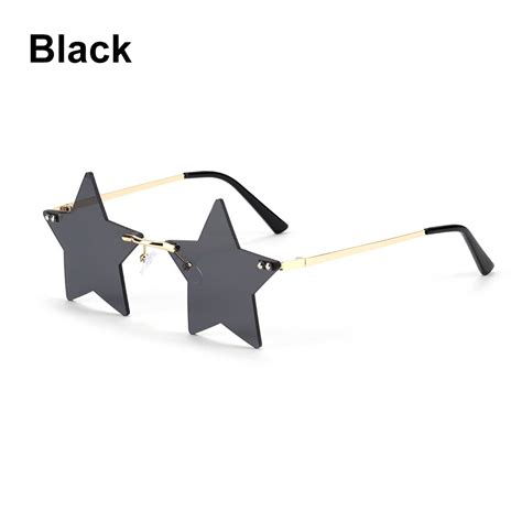 Vintage Unique Star Shape Mirror Rimless Sunglasse Vicedeal
