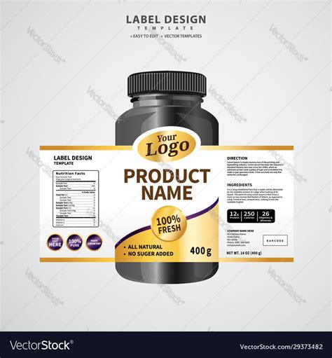 Label And Packaging Template Design Royalty Free Vector