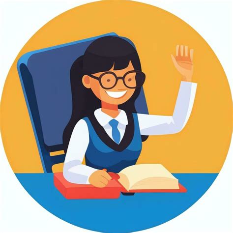 Ai Generated Teacher Student Study Potrait Icon Clip Art Sticker