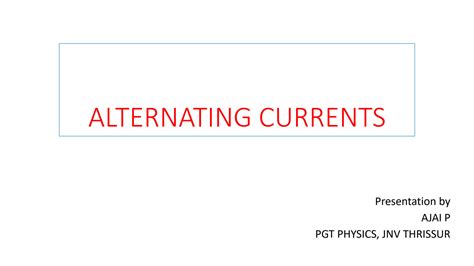 Solution Alternating Current Ppt Studypool