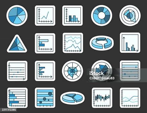 Ilustración De Data Visualization Chart Set With Graphs Line Diagrams