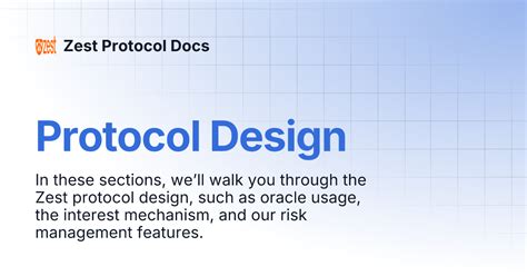 Protocol Design Zest Protocol Docs