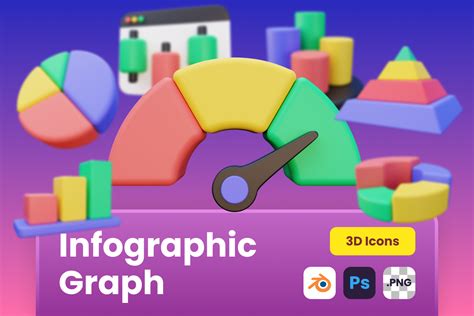 Premium Graph Infographics 3d Illustration Pack From Business 3d Illustrations