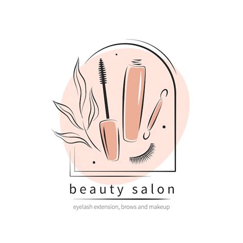 Premium Vector Beauty Salon Logo Eyelash Extension Brows And Makeup
