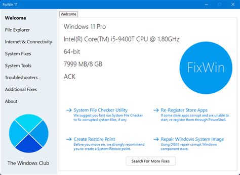 Fixwin 11 Is The Best Windows Repair Tool To Fix Windows 1110 Problems