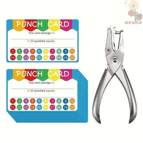 Avuka 50pcs Pack Motivational Punch Cards Useful Colorful Behavior