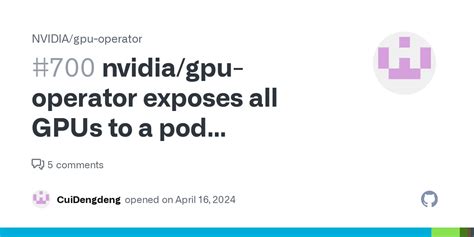 Nvidia Gpu Operator Exposes All GPUs To A Pod Configured With SecurityContext Privileged False
