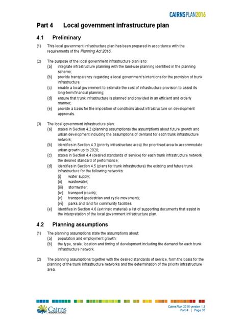 Cairns Local Government Infrastructure Plan Pdf Flood Drinking Water