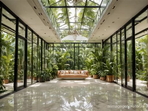 Luxurious Art Deco Glass House Interior With Sustainable Ecofriendly