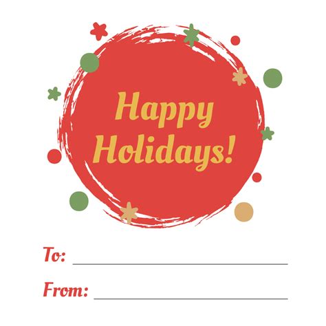 Free Holiday Label Template To Edit Online