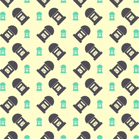 Premium Vector Postbox Trendy Pattern Design Beautiful Repeating
