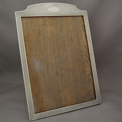 E Mander Sterling Silver And Oak Photo Frame English Hallmark Quality