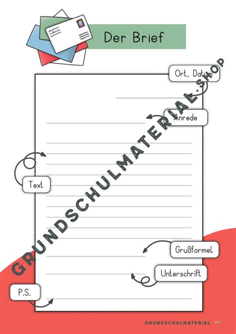 Brief Grundschule Briefumschlag Merkposter Herunterladen
