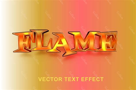 Funny Flame 3d Font Style Effect Free Illustrator Vector File