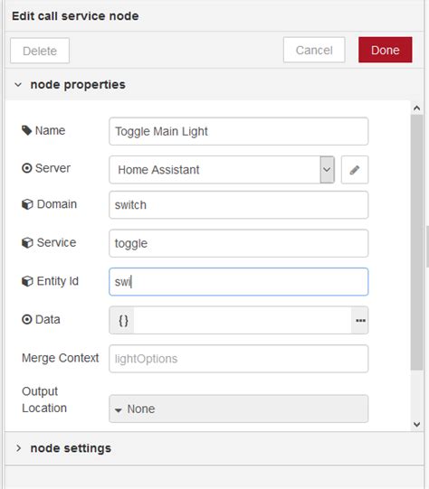 Nothing Auto Populationg From Homeassistant · Issue 101 · Zachowjnode Red Contrib Home