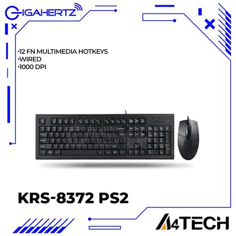 A4tech Krs 8372 Ps2 Mouse And Keyboard Gigahertz