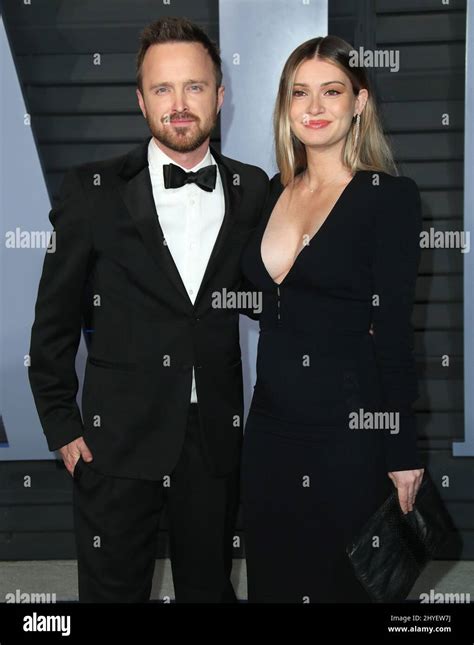 Aaron Paul And Lauren Parsekian At The 2018 Vanity Fair Oscar Party