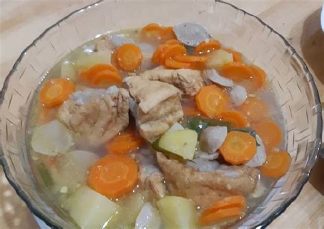 Resep Sup Tahu Bakso Simple Oleh Dhevy Yulianti Cookpad