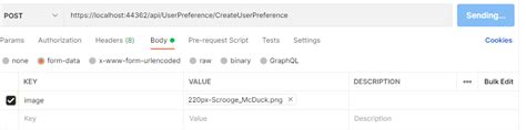 C Postman Send Both Data In Json And Image Stack Overflow