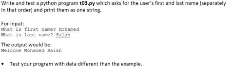 Solved Write And Test A Python Program T03 Py Which Asks For Chegg Com