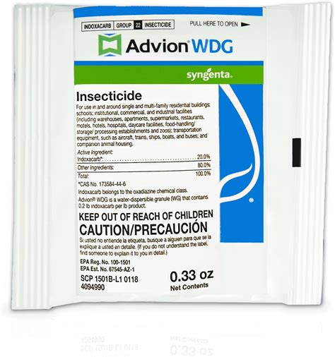 Advion Wdg Insecticide Effective Sprayable Insecticide Formulated With 20 0