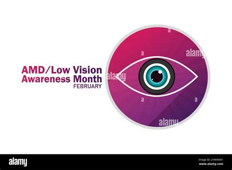 Amd Low Vision Awareness Month Wallpaper With Shapes And Typography Banner Card Poster