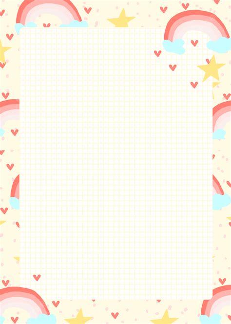Rainbow Cute Note Background Wallpaper Image For Free Download Pngtree