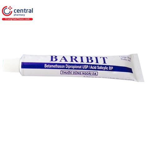 Thuốc Baribit 15g Mỡ Bôi Ngoài Gia Giúp Giảm Viêm Da Vảy Nến