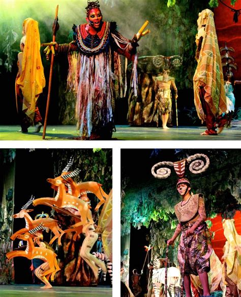 Costumes From The Broadway Musical The Lion King On Display At The