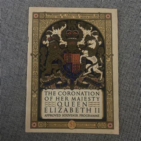Queen Elizabeth Coronation Program And Tin 1953 4561318977