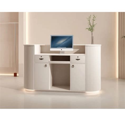 Ivy Bronx Cissy L Shape Manufactured Wood Reception Desk Wayfair Co Uk