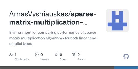 Github Arnasvysniauskassparse Matrix Multiplication Testing