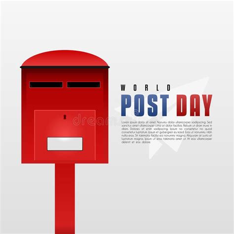 World Post Day Two Hole Post Box Design With Support Underneath Stock