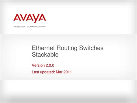 Ppt Ethernet Routing Switches Stackable Powerpoint Presentation Free