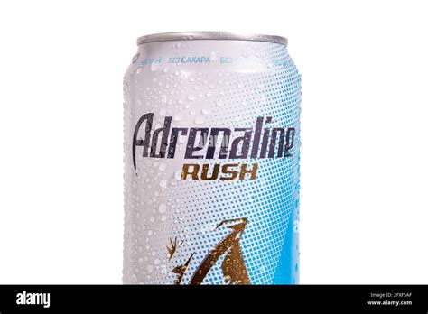Tyumen, Russia-May 25, 2021: Adrenaline Rush energy drink Zero Sugar ...