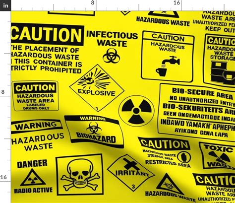 Caution Fabric Spoonflower