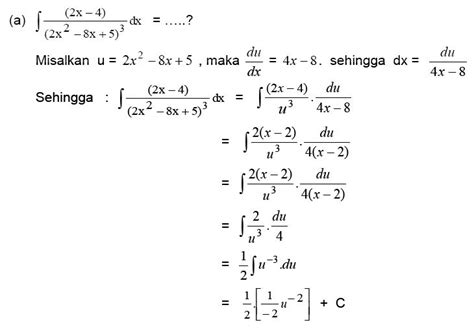 Menghitung Integral Dengan Aturan Substitusi