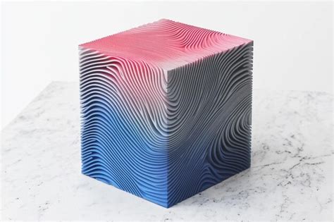 Rotating D Cube With A Gradient Texture Premium Ai Generated Image
