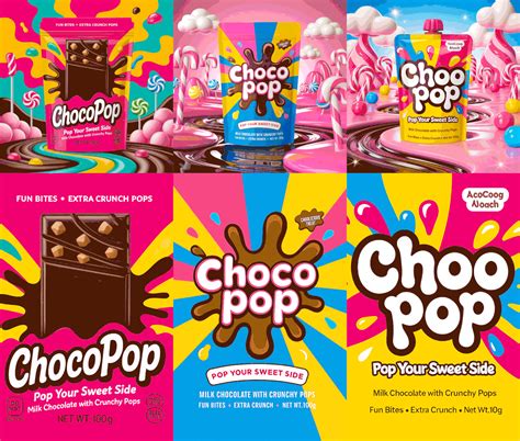 Candy And Chocolate Packaging Logo And Label Design Behance