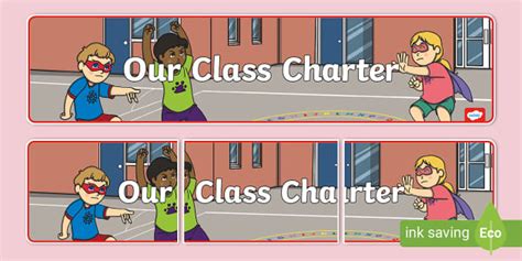 Superhero Class Charter Display Twinkl Resources