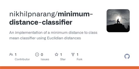 github nikhilpnarang minimum distance classifier an implementation