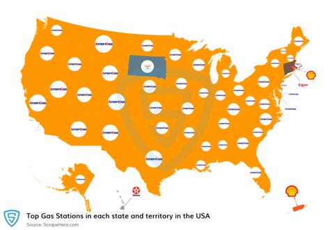 Map Of The Largest Gas Stations In Each Us State In 2024