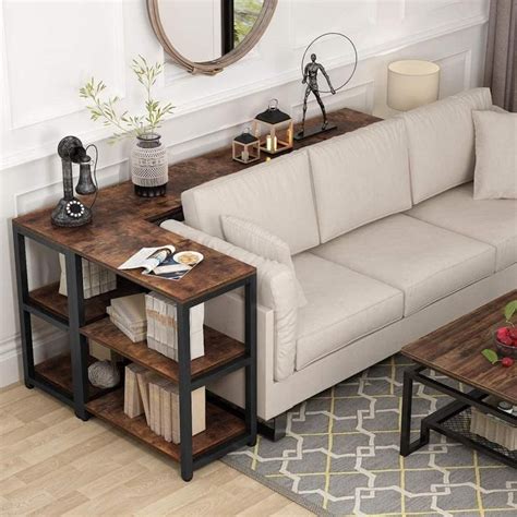 Extra Long Console Sofa Table Behind Couch L Shaped Open Etsy House