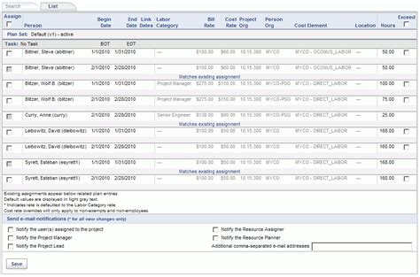 Project Assign Plans