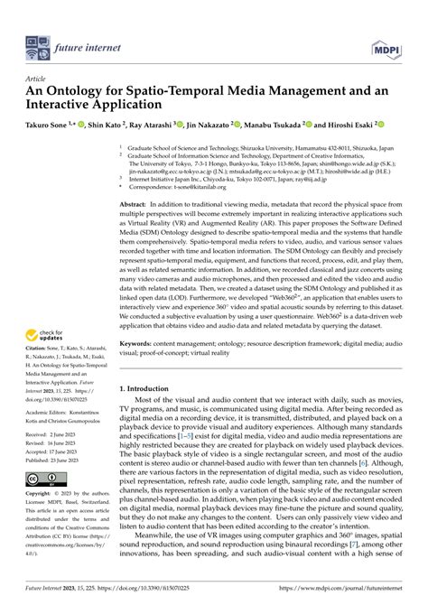 Pdf An Ontology For Spatio Temporal Media Management And An
