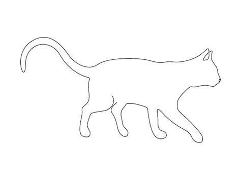 Premium Vector Continuous Single Line Drawing Of Cute Cat Vector